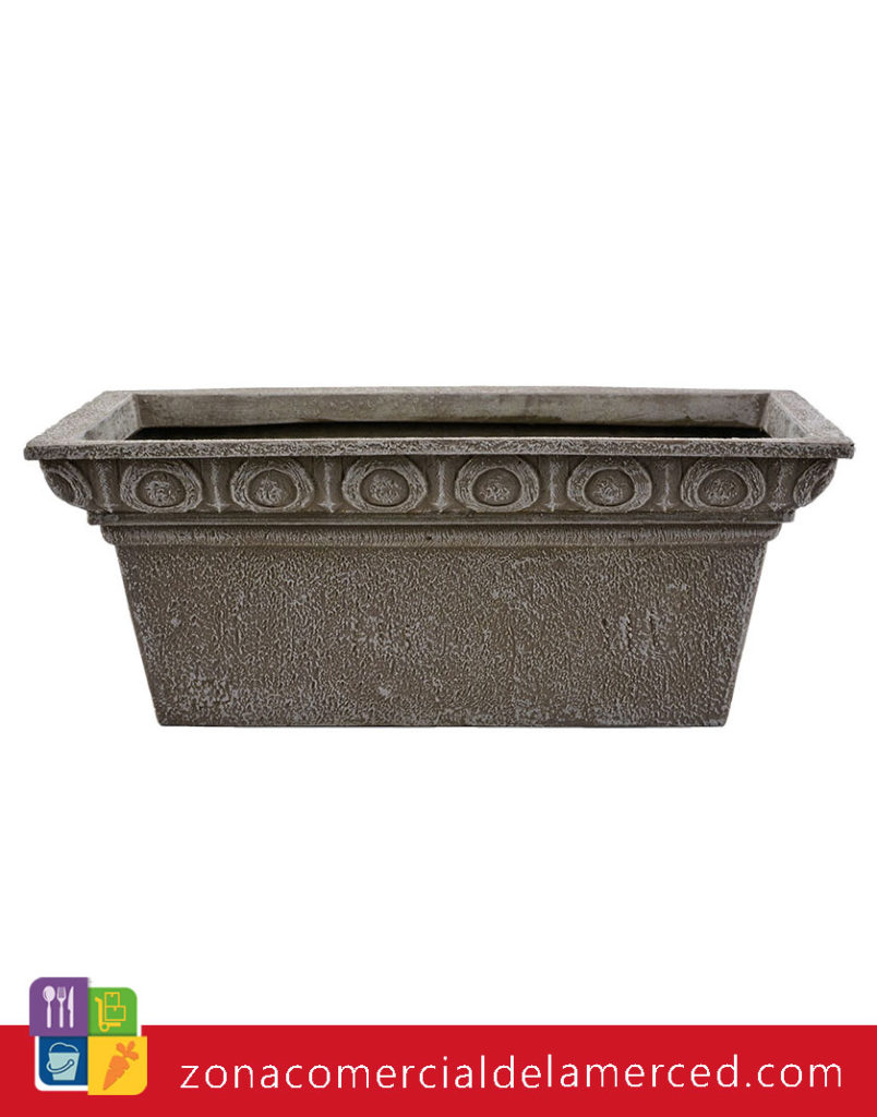 Jardinera Rectangular Grande Textura Acabado Cantera | Zona Comercial ...